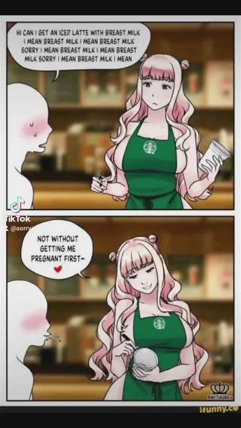 HI CAN I GET AN ICED LATTE WITH BREAST MILK MEAN BREAST MILK I MEAN