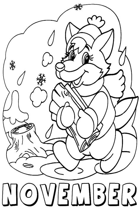 Dibujo De Mes De Noviembre Para Colorear Dibujos Para Colorear