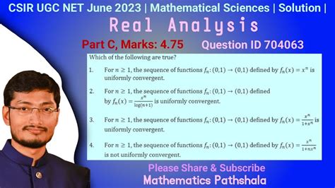 csir ugc net june 2023 mathematical sciences real analysis part c question id 704063