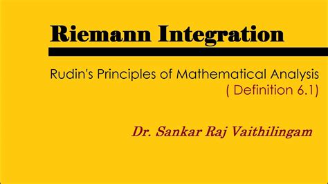 lecture 01 riemann integration youtube
