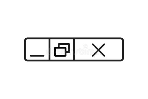 Maximize And Minimize Web Button Close Window Browser Symbol Stock