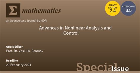mathematics special issue advances in nonlinear analysis and control