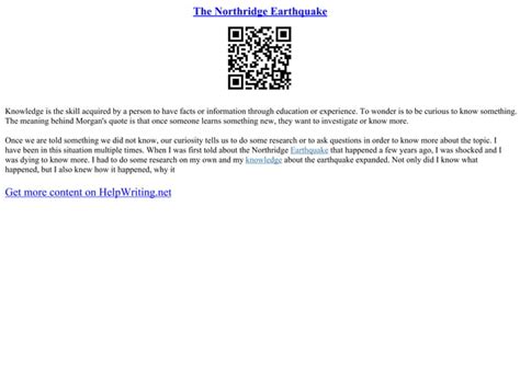The Northridge Earthquake PPT