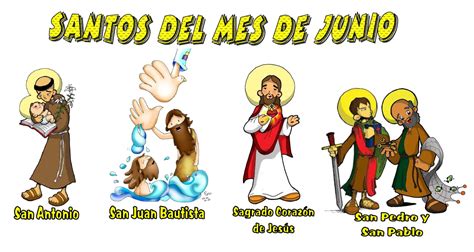 Religión Severo Ochoa Santos del mes de Junio