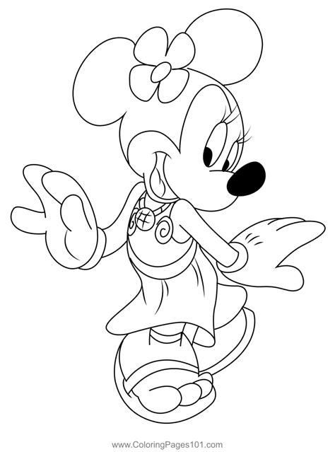 Minnie And Mickey Mouse Walking Coloring Page The Best Porn Website