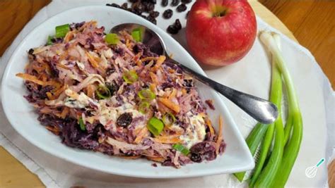 Salada de repolho creme de leite e maçã Receita SIMPLES