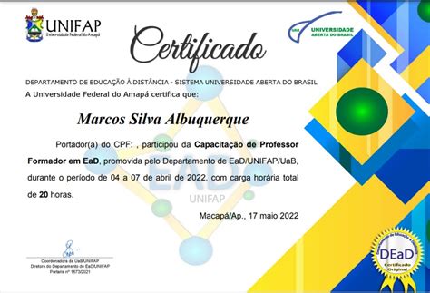 Capacitação Cursos Projeto PROSEAR UNIFAP