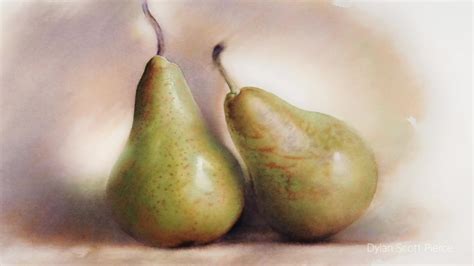 Pear Still Life Time Lapse Watercolor By Dylan Pierce