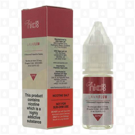 Lava Flow Nic Salt By Naked 100 E Liquid 10ml Bottles RedJuice UK