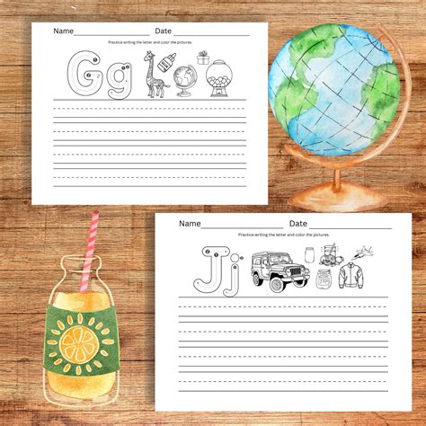 Alphabet Printable Abc Handwriting Practice Worksheet Etsy