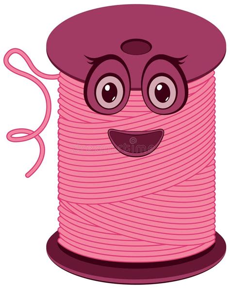 Carretel da linha ilustração do vetor Ilustração de rosa 25380241