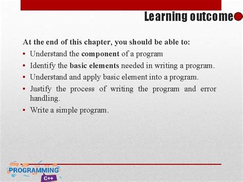 Chapter Basic Element Of Computer Program Prepared