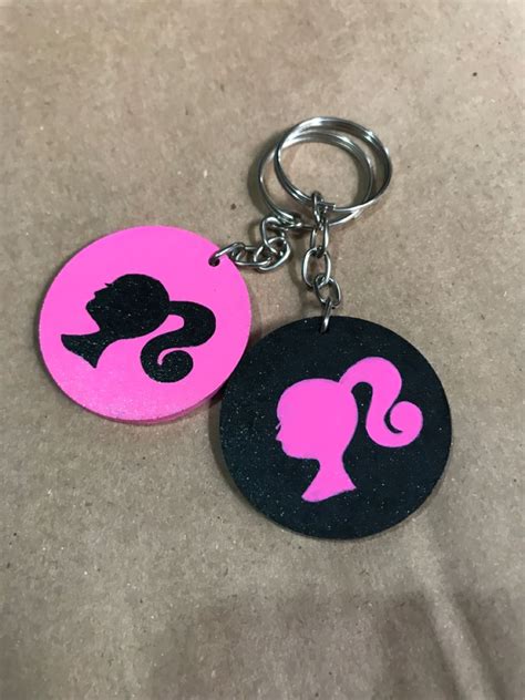 Barbie Glitter Painting Inspiration Keychain Personalized Items
