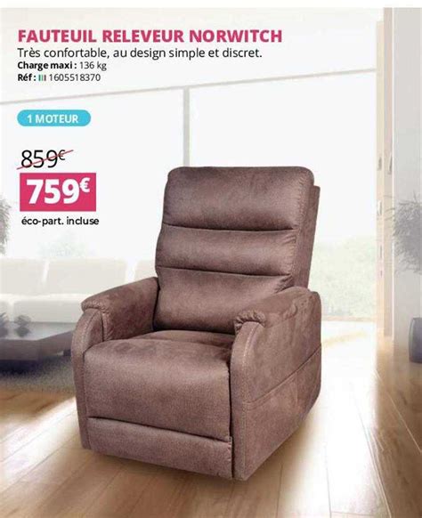 Promo Fauteuil Releveur Norwitch chez Distri Club Médical iCatalogue fr