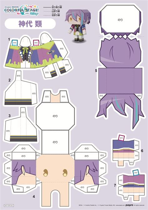 Rui Kamishiro Wonderlands X Showtime Project Sekai Papercraft Gambar