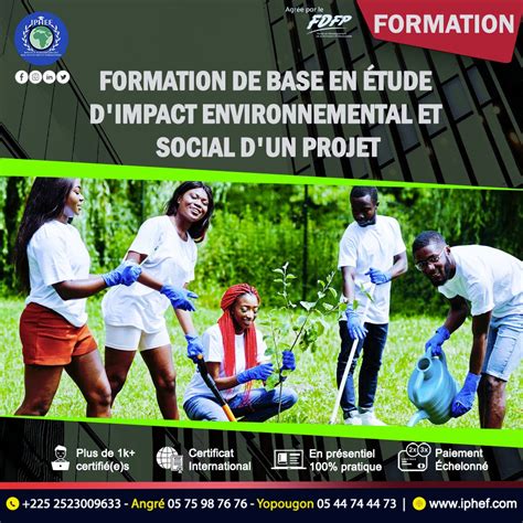 Certificat Junior En Etude D Impact Environnemental Et Social D Un Projet