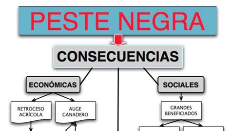 Mapa Conceptual Consecuencias Peste Negra Curriculum Nacional