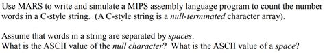 solved write mips assembly language program count number