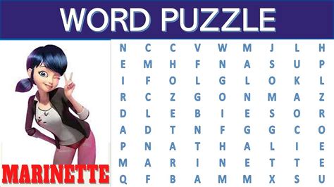 Miraculous Word Search Puzzle 3 Word Find Word Games Miraculous