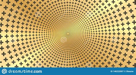 Fondo Met Lico Brillante De Oro Del Vector Textura Cruzada Redonda