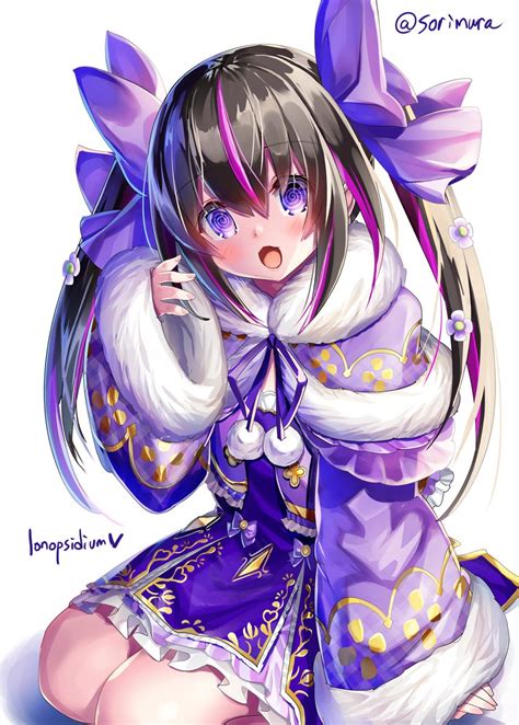 投稿するの忘れてた 先日のお絵描き配信で描いたまったりイオノプシジウム 花騎士 そりむらようじゲチ子新人Vtuberのイラスト