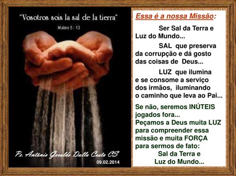 PPT Sal Da Terra E Luz Do Mundo PowerPoint Presentation Free