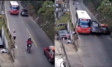 Video Así fue la imprudencia de un conductor que ocasionó un choque