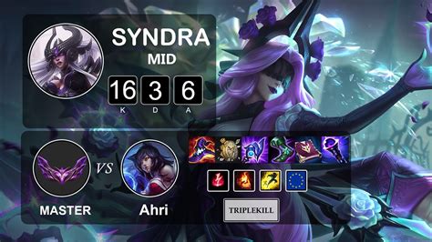 Mid Syndra Vs Ahri LOL EUW Master Season 12 Patch 12 2 YouTube