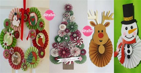 Adornos navideños con rosetones de papel Dale Detalles