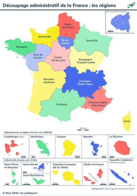 Carte Des Régions De France Et Outre Mer