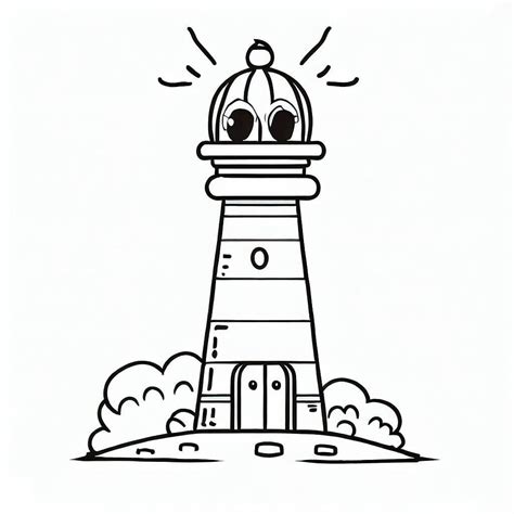 Coloriage Phare Mignon télécharger et imprimer gratuit sur