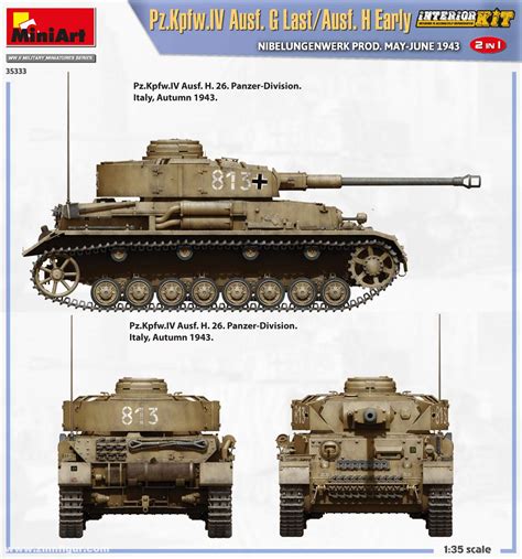 Berliner Zinnfiguren Pz Kpfw IV Ausf G Last Ausf H Early Production