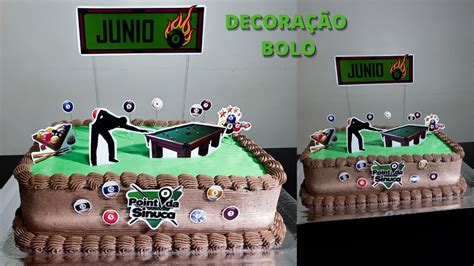 DECORAÇÃO BOLO MESA SINUCA YouTube