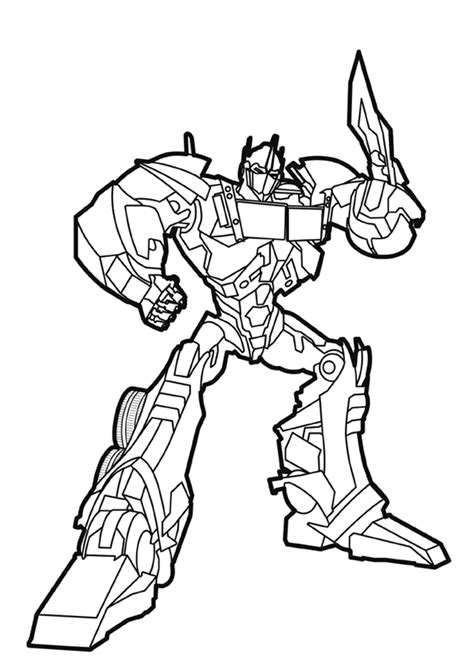 Dibujo De Optimus Prime Para Colorear