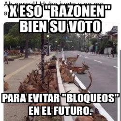 Meme Personalizado X Eso Razonen Bien Su Voto Para Evitar Bloqueos