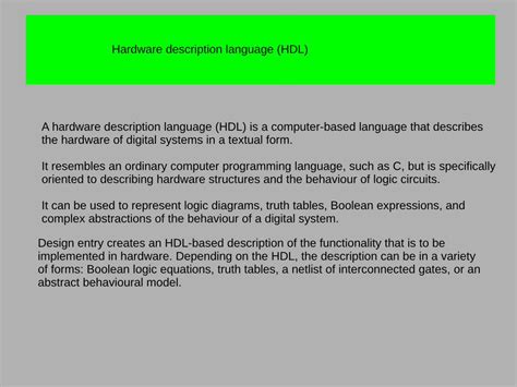 pdf hardware description language hdl a hardware description dokumen tips