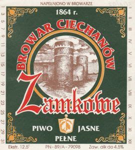 Drink Label Zamkowe Piwo Browar Ciechan PolandCol PL BEER 001898
