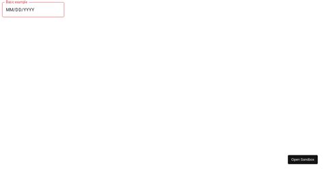 BasicDatePicker Demo MUI X Forked Codesandbox