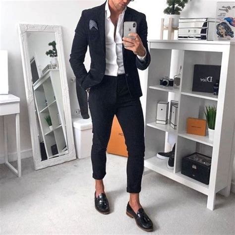 61 How To Wear Black Suit For Men Work Outfit 99outfit Black