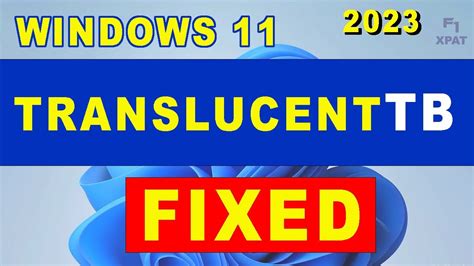 How To Fix Windows Translucent Task Bar Not Working YouTube