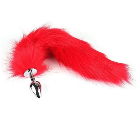 Plug Anal Cauda De Raposa Longo Vermelho X Cm Loja Pimenta