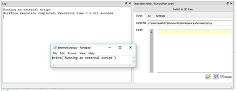 Workspace Embedding A Python Script Into A Workflow