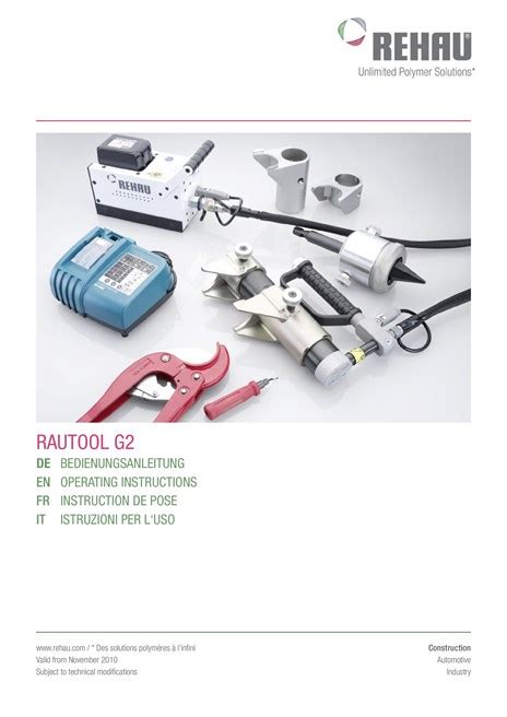 Rautool G Utensile A Compressione Elettrica By Rehau