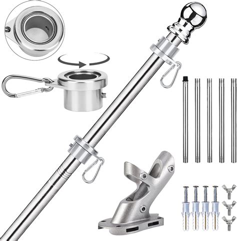 Amazon Evertoco Premium Flag Pole Kit T Stainless Steel