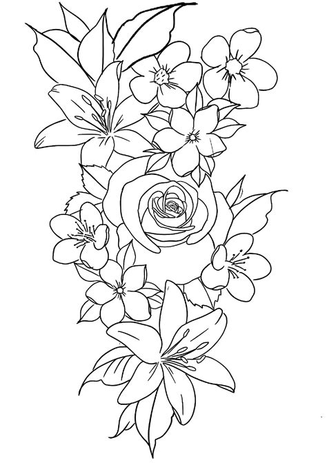 Flower Tattoo Stencils Flower Vine Tattoos Tattoo Stencil Outline Flower Tattoo Designs