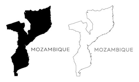 Un Mapa De Mozambique Y El Pa S De Mozambique Vector Premium