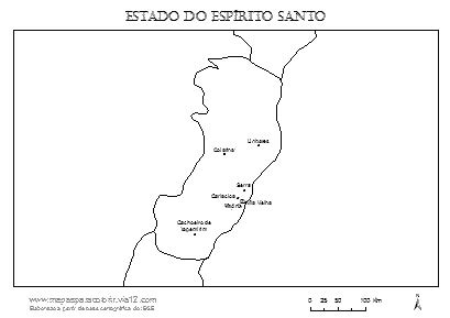 MAPA DO ESPÍRITO SANTO Mapas para Colorir