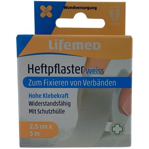 Lifemed Heftpflaster weiß 2 5 cm x 5 m PZN 18098011 AvivaMed