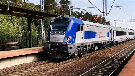Puszczykowo najnowszy Griffin EU160 042 ze składem PKP IC Jeziorak do