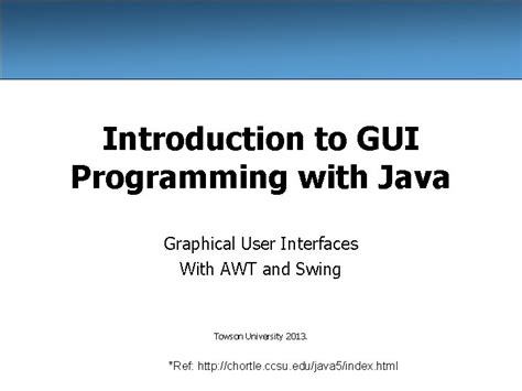 Introduction To Gui Programming With Java Graphical User